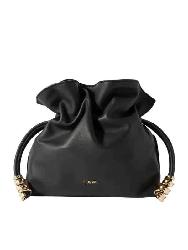 Loewe Flamenco Mini Embellished Leather Clutch - Black
