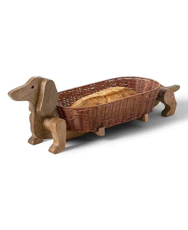 UNCOMMON GOODS Dachshund Storage Basket - Brown