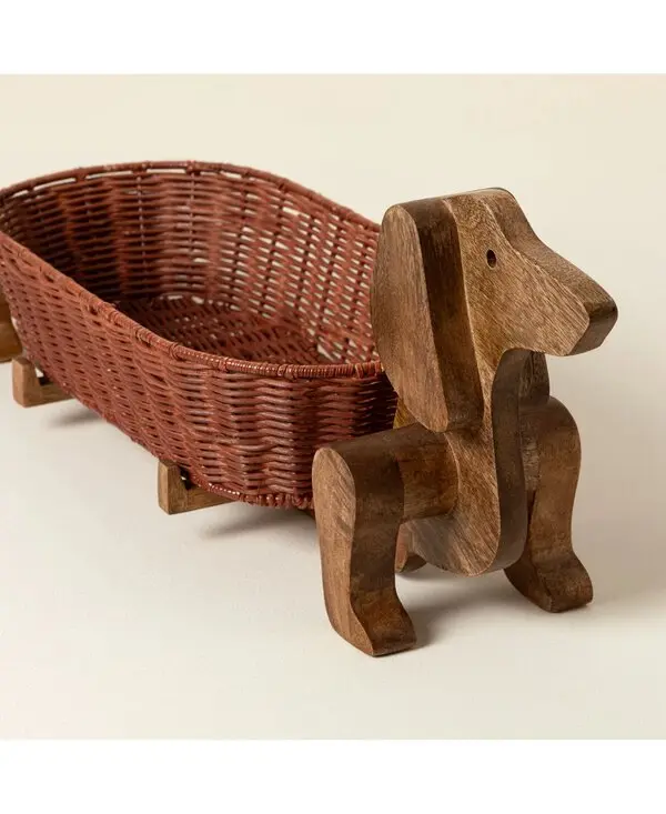 UNCOMMON GOODS Dachshund Storage Basket