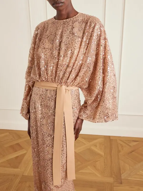 Elie Saab Embellished Silk-blend Tulle Gown