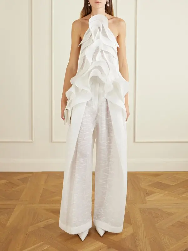 Maticevski Toile Wave Organza Top