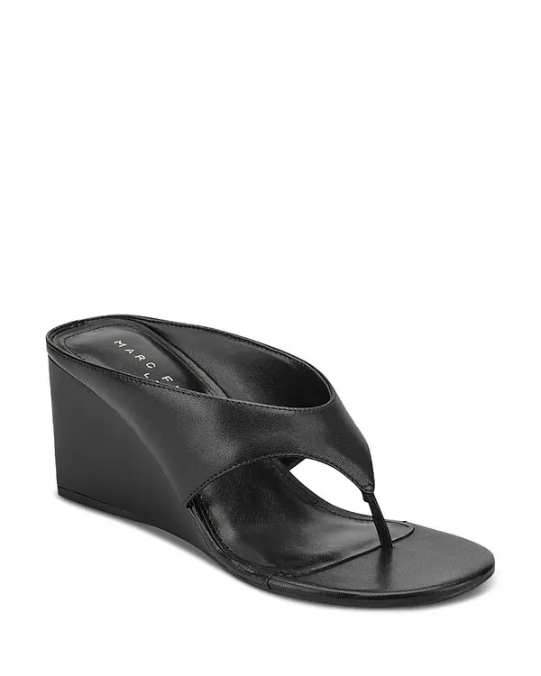 MARC FISHER LTD. Udena Wedge Sandals - Black