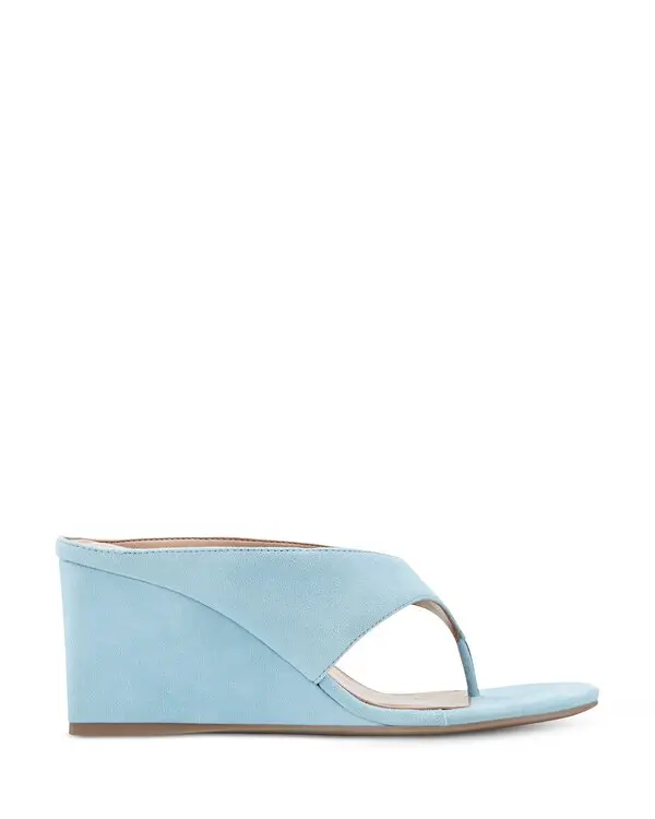 MARC FISHER LTD. Udena Wedge Sandals - Light Blue
