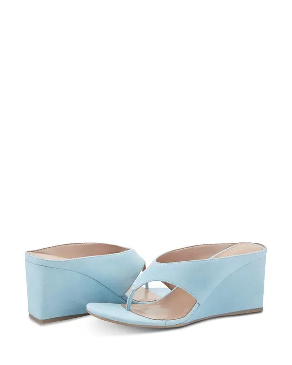 MARC FISHER LTD. Udena Wedge Sandals - Light Blue