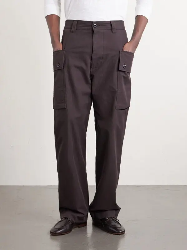 MARGARET HOWELL Straight-leg Cotton-twill Cargo Trousers