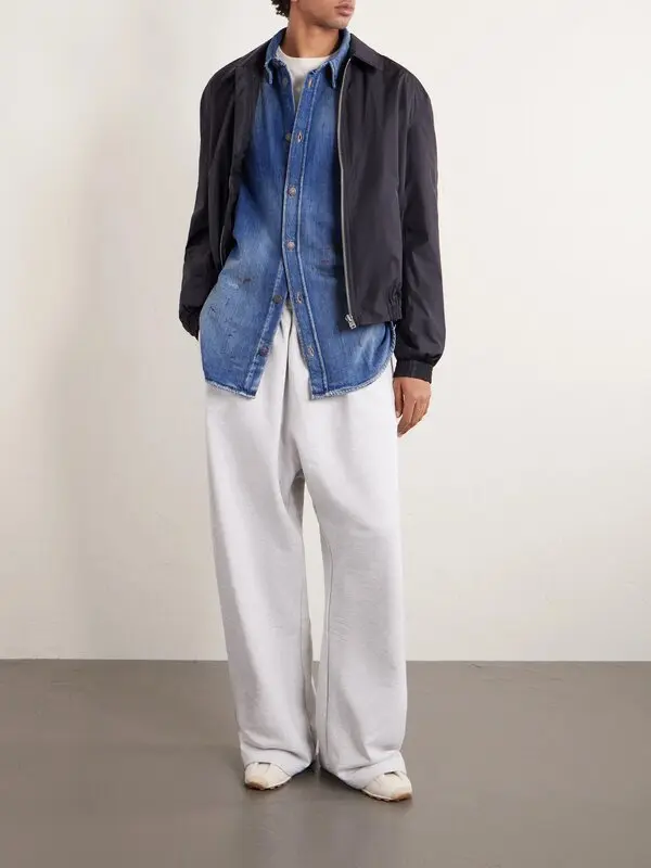 Acne Studios Prowser Oversized Wide-leg Cotton-blend Jersey Sweatpants