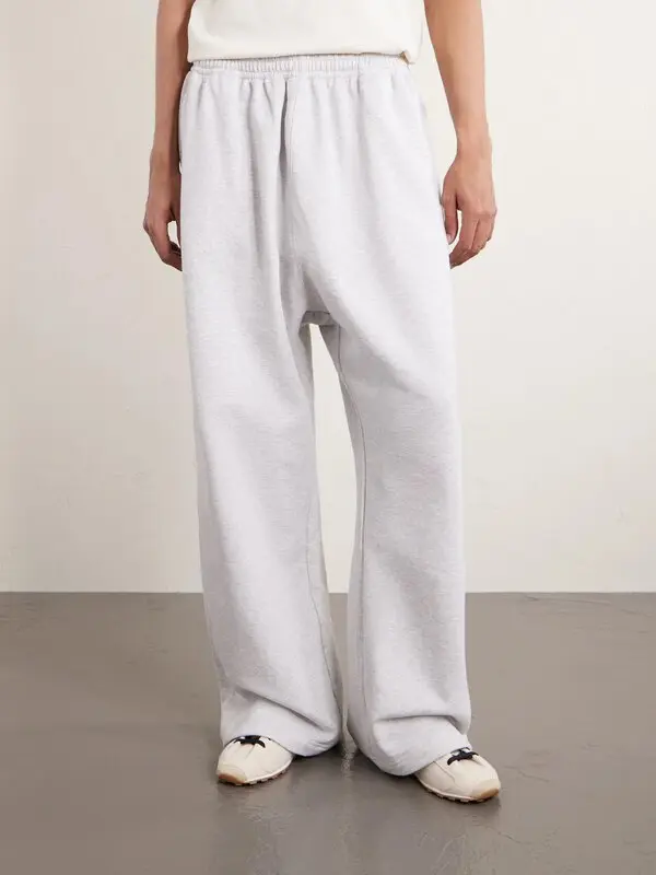 Acne Studios Prowser Oversized Wide-leg Cotton-blend Jersey Sweatpants