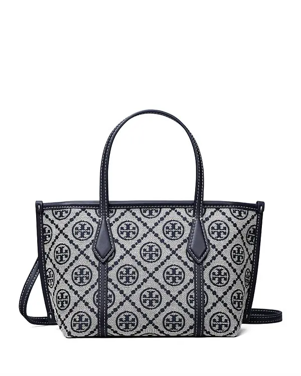 Tory Burch Perry Mini Monogram Tote - Tory Navy