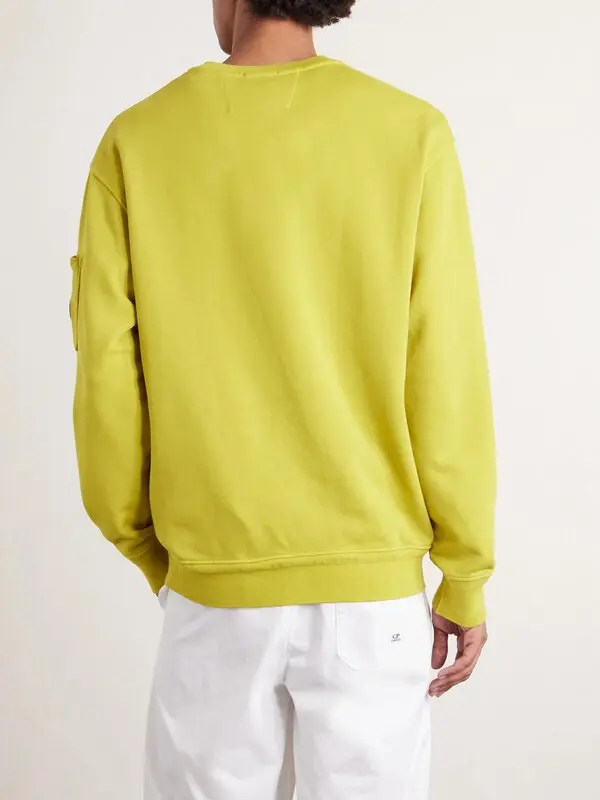 C.P. COMPANY Logo-appliquéd Cotton-fleece Sweatshirt