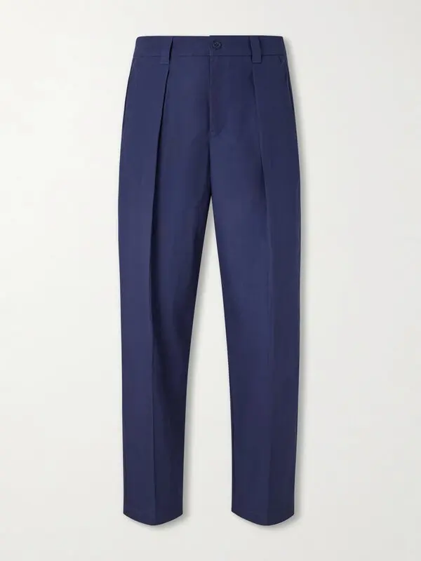 A.p.c. Renato Straight-leg Cotton-twill Trousers - Blue