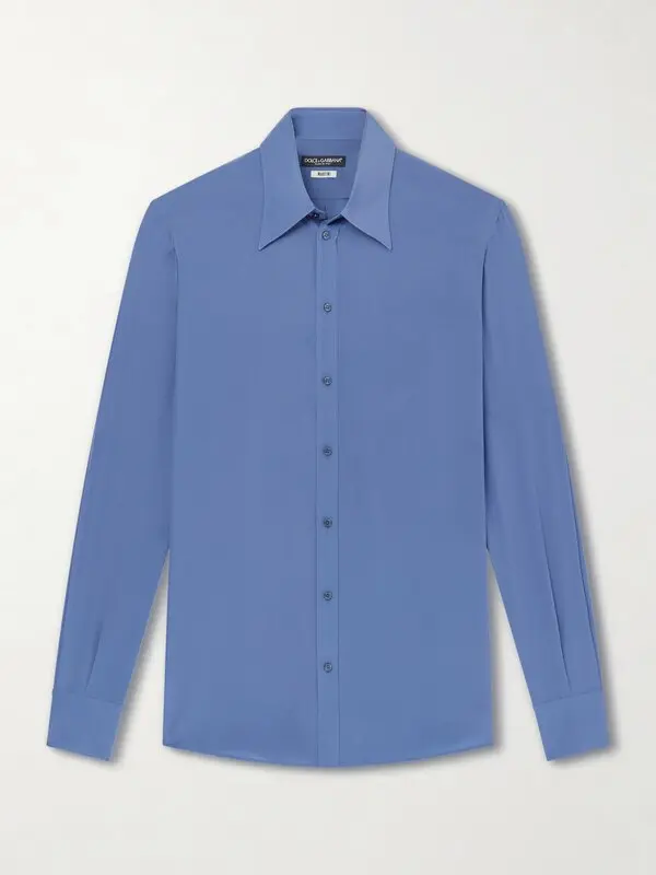 Dolce & Gabbana Silk Oxford Shirt - Blue