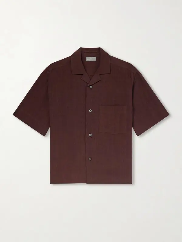 MARGARET HOWELL Camp-collar Linen Shirt