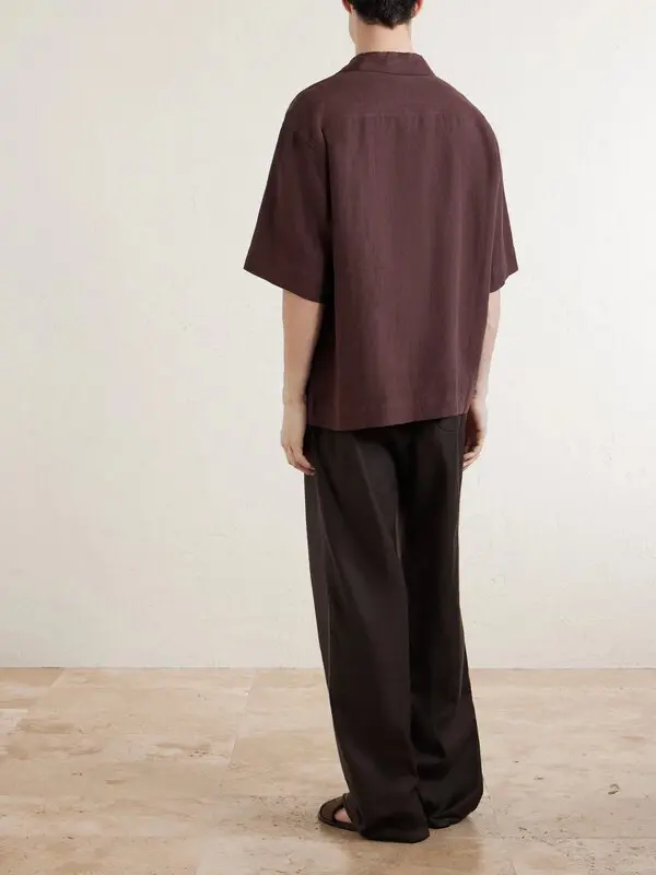 MARGARET HOWELL Camp-collar Linen Shirt
