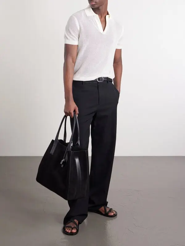 TOM FORD Perforated Suede Tote Bag