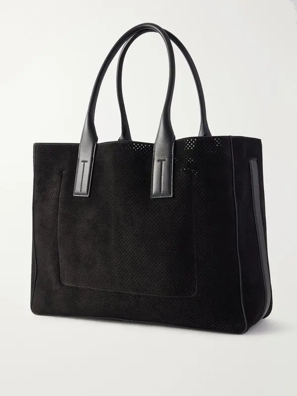 TOM FORD Perforated Suede Tote Bag