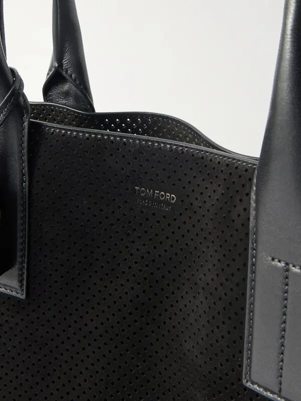 TOM FORD Perforated Suede Tote Bag