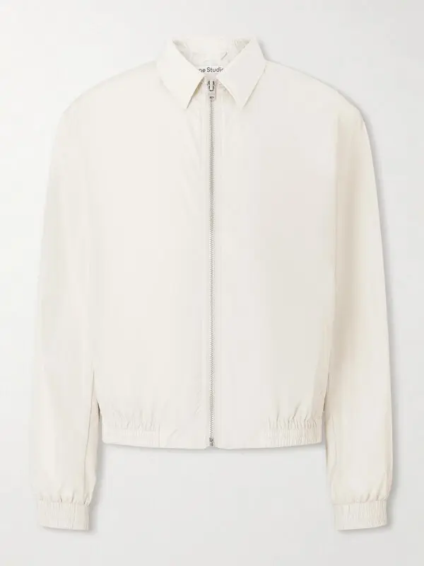 Acne Studios Okot Logo-print Nylon-taffeta Jacket - Neutrals