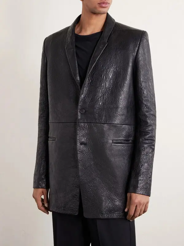 Rick Owens Concordian Textured-leather Jacket