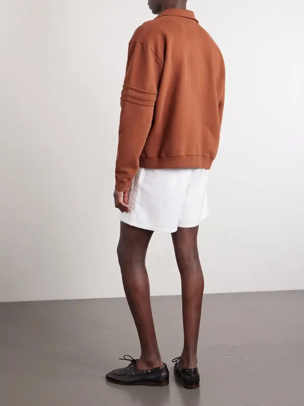 BODE Crew Polo Cotton-jersey Sweatshirt