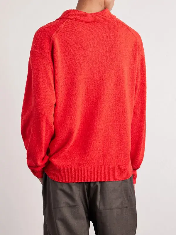 A.PRESSE Washed Silk Polo Shirt