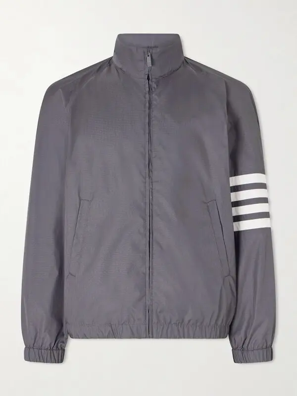 Thom Browne Striped Ripstop Track Jacket - Gray