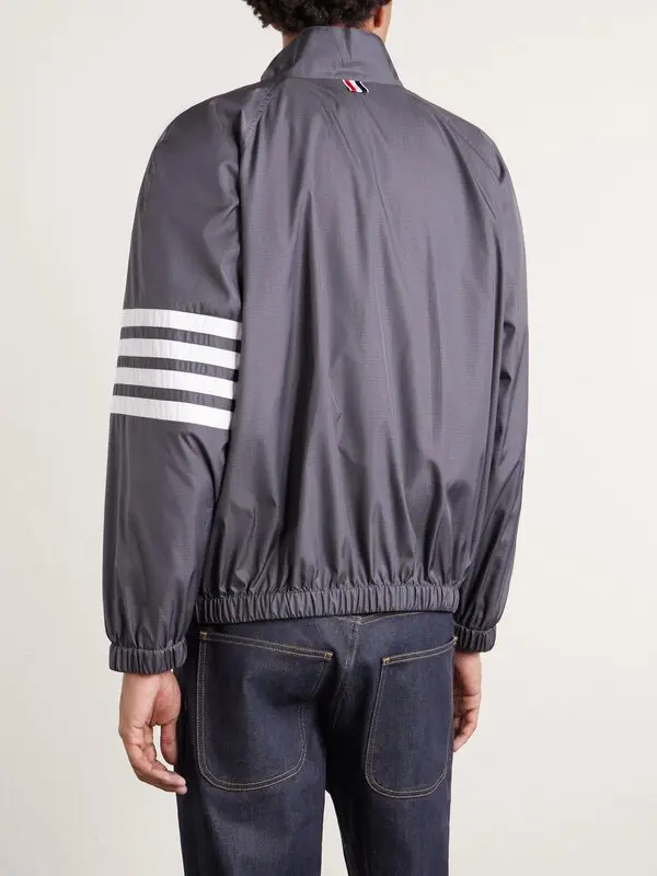 Thom Browne Striped Ripstop Track Jacket - Gray