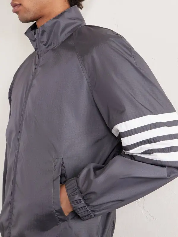 Thom Browne Striped Ripstop Track Jacket - Gray