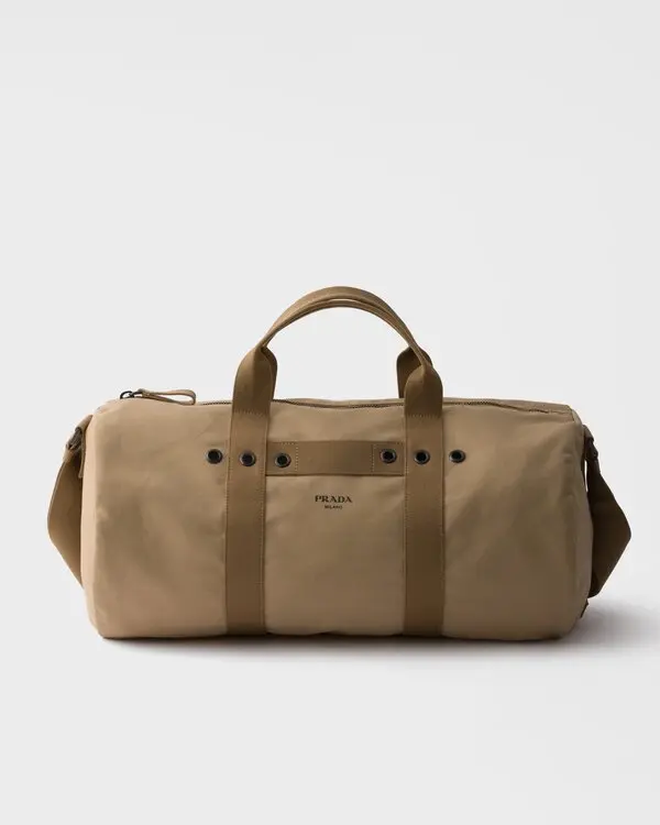 Prada Canvas Duffel Bag - Desert Beige