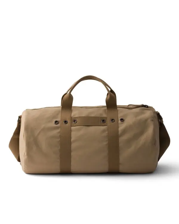 Prada Canvas Duffel Bag - Neutral