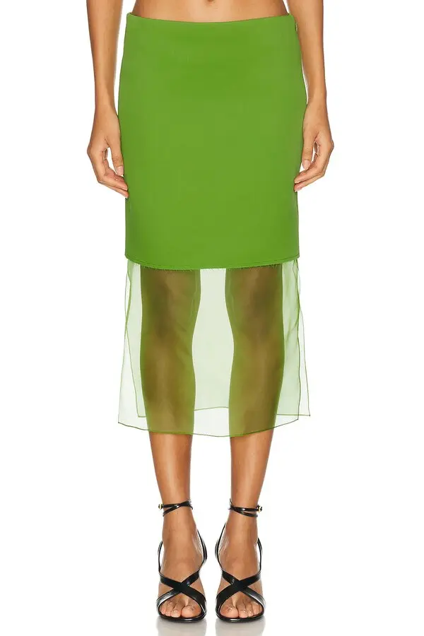 Khaite Sybil Skirt - Absinthe