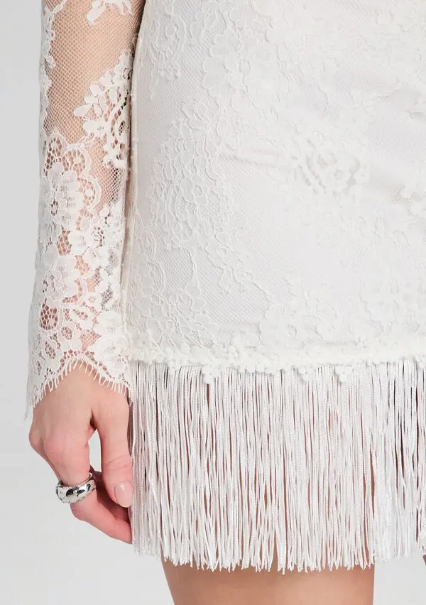 Retrofete Xylina Lace Mini Dress - Ivory