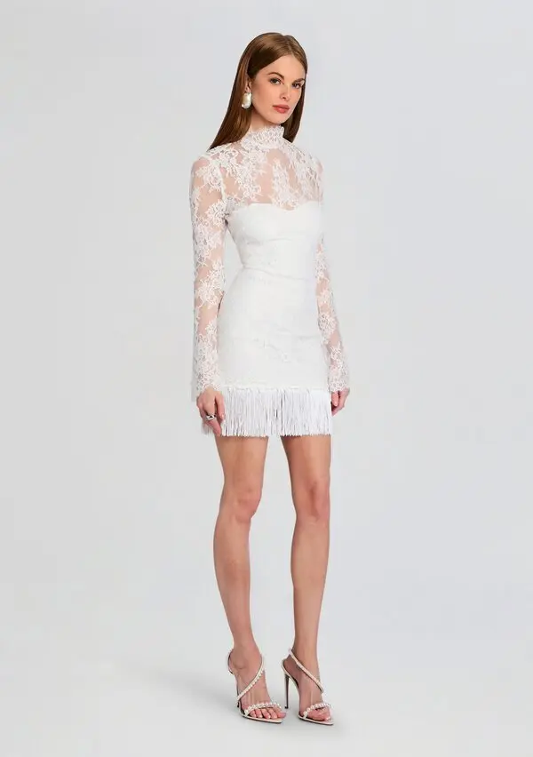 Retrofete Xylina Lace Mini Dress - Ivory