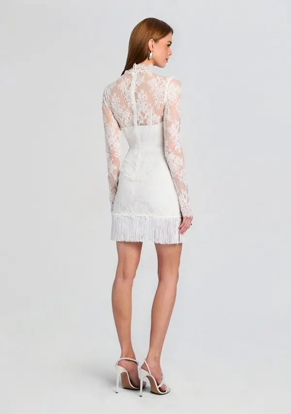 Retrofete Xylina Lace Mini Dress - Ivory