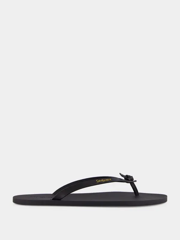 Saint Laurent Pool Leather Flip-flops