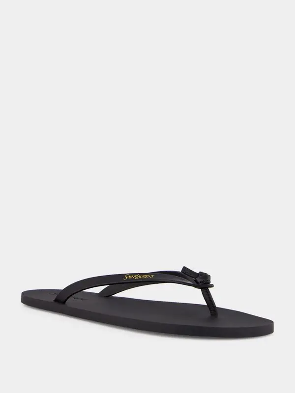 Saint Laurent Pool Leather Flip-flops