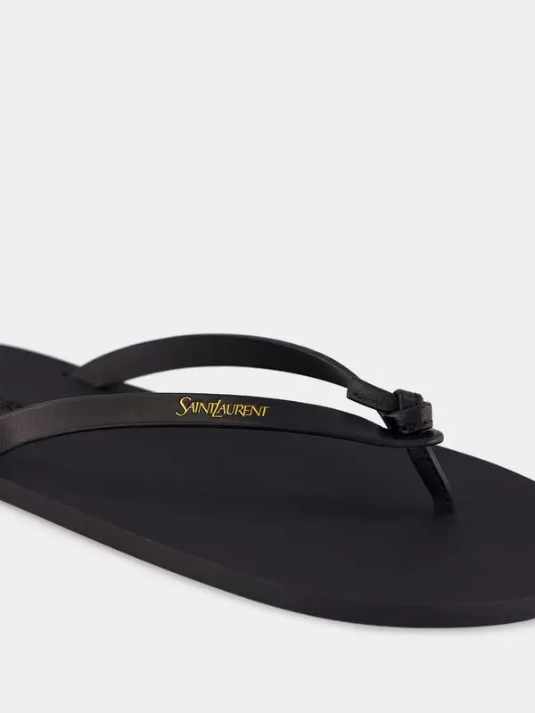 Saint Laurent Pool Leather Flip-flops