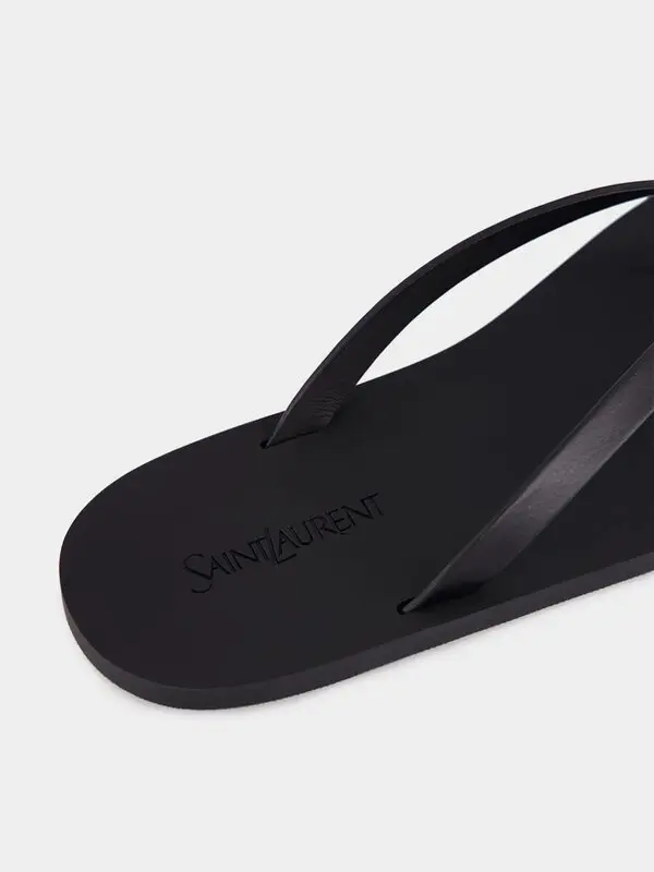 Saint Laurent Pool Leather Flip-flops