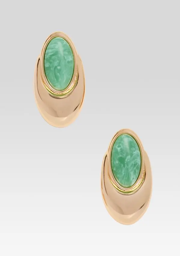 Retrofete Blare Earrings - Angelite/gold