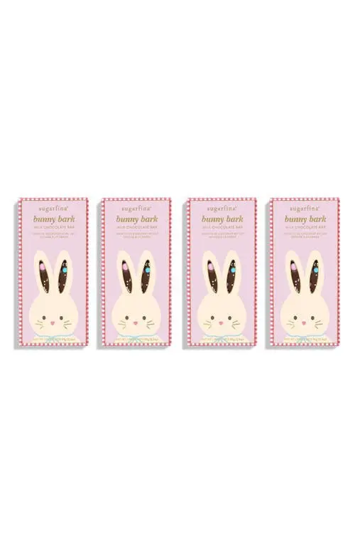 SUGARFINA Bunny Bark Set Of 4 Milk Chocolate Bars - No Color