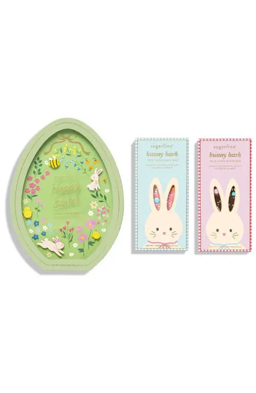 SUGARFINA Hoppy Easter Treats 3-piece Candy Bento Box And Chocolate Bars Bundle - No Color