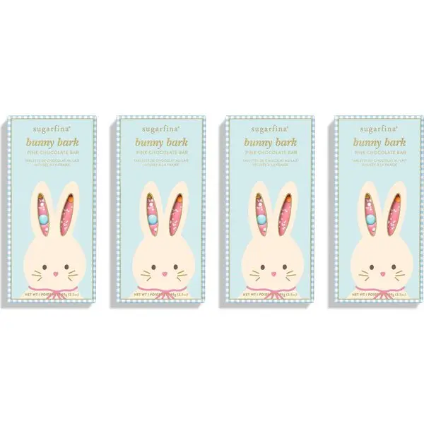 SUGARFINA Bunny Bark Set Of 4 Pink Chocolate Bars - No Color