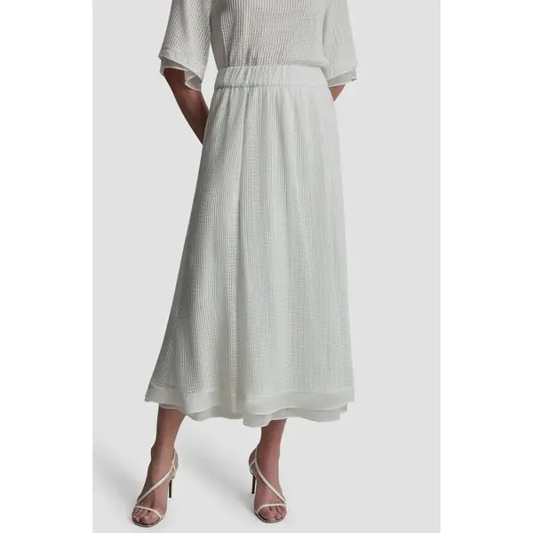 Dkny Windowpane A-line Skirt
