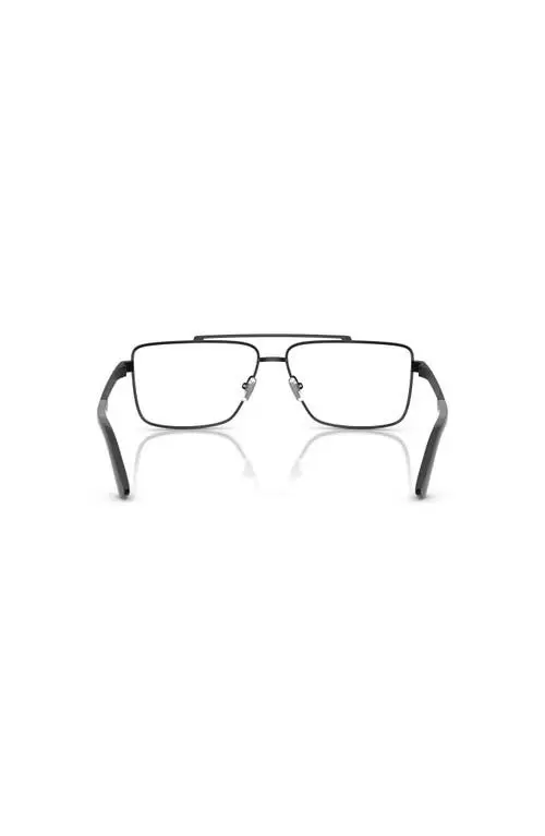 Versace 58mm Rectangle Optical Glasses - Black