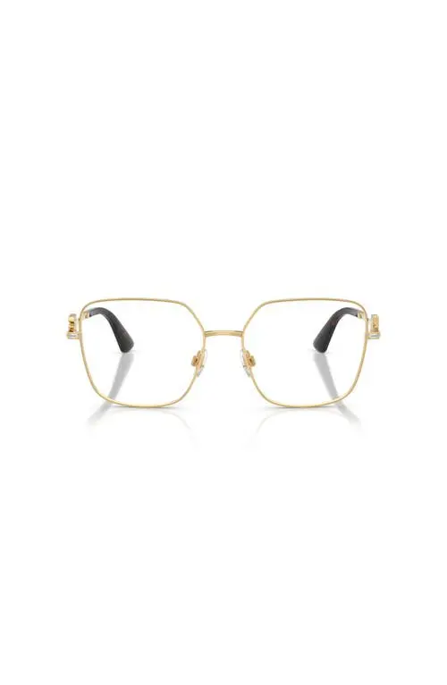 Dolce & Gabbana 56mm Square Optical Glasses - Gold