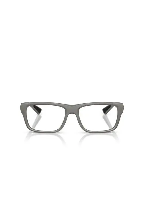 Prada 56mm Rectangle Optical Glasses - Grey