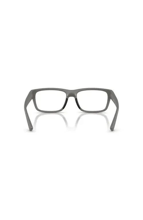 Prada 56mm Rectangle Optical Glasses - Grey