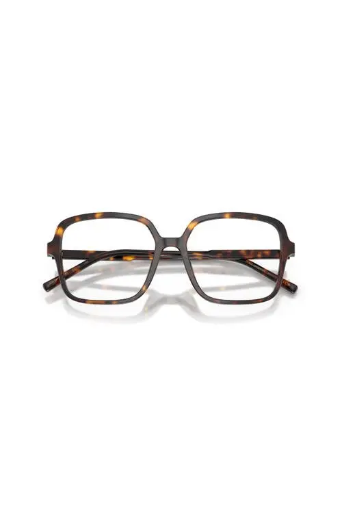 Dolce & Gabbana 55mm Square Optical Glasses - Tortoise