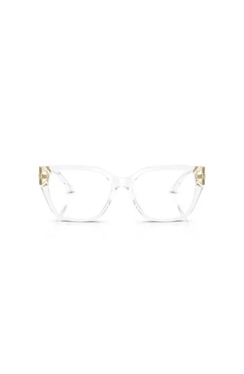 Versace 54mm Square Optical Glasses - Transparent