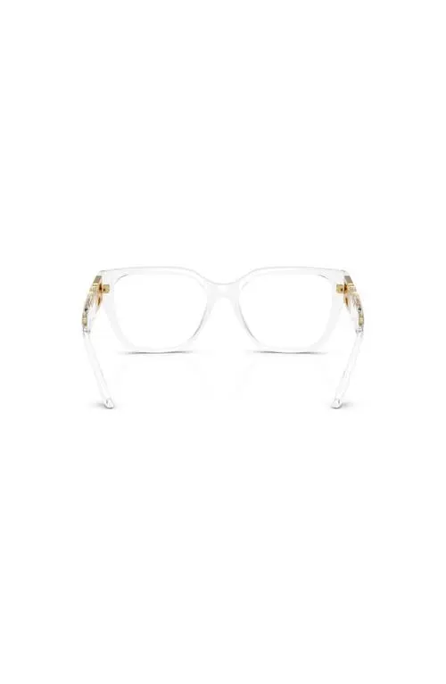 Versace 54mm Square Optical Glasses - Transparent