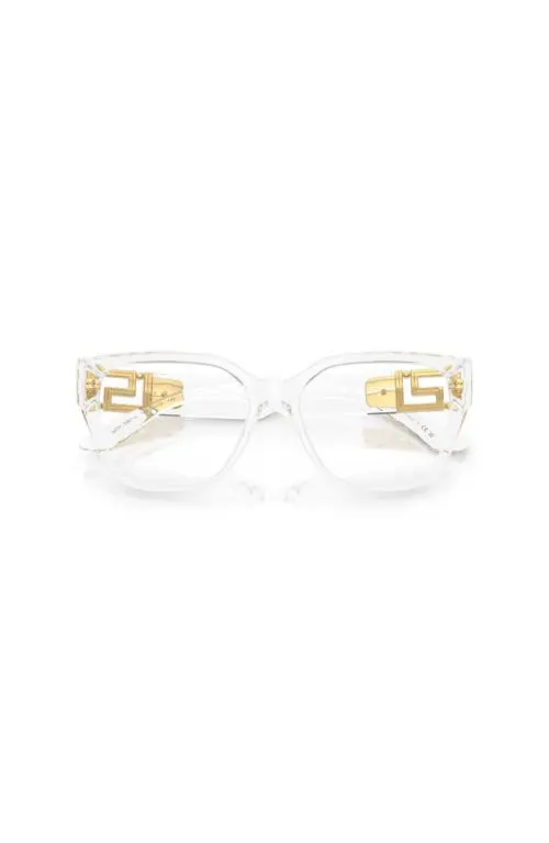 Versace 54mm Square Optical Glasses - Transparent